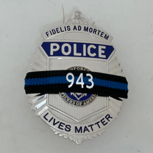 Ten Personalized Thin Blue Line Mourning Bands: A Custom Tribute to Fa ...