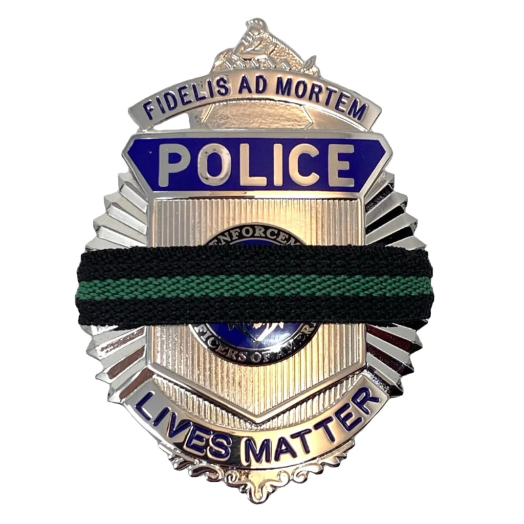 Thin Green Line Mourning Band Half Inch – The Mourning Band Store